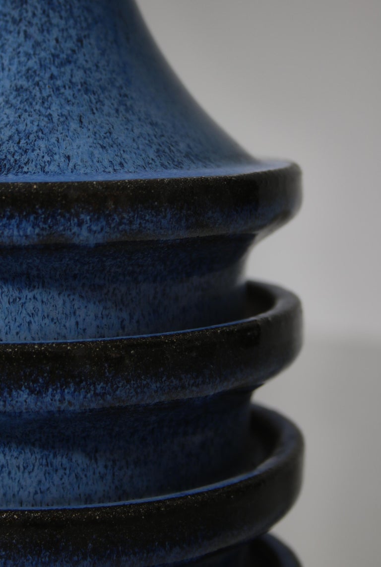 Blue Ceramic Table Lamp by Herluf Gottschalk-Olsen Stogo, Denmark ...