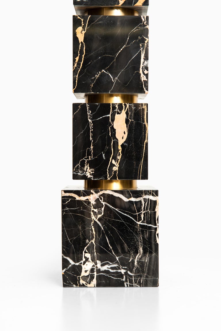 Table Lamp in Marble and Brass Produced by AB Stilarmatur in Sweden For ...