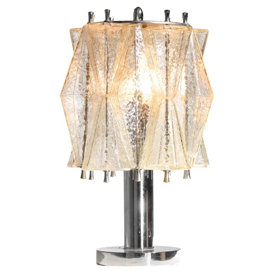 Bohemian glass lamp from the 60s For Sale at 1stDibs
