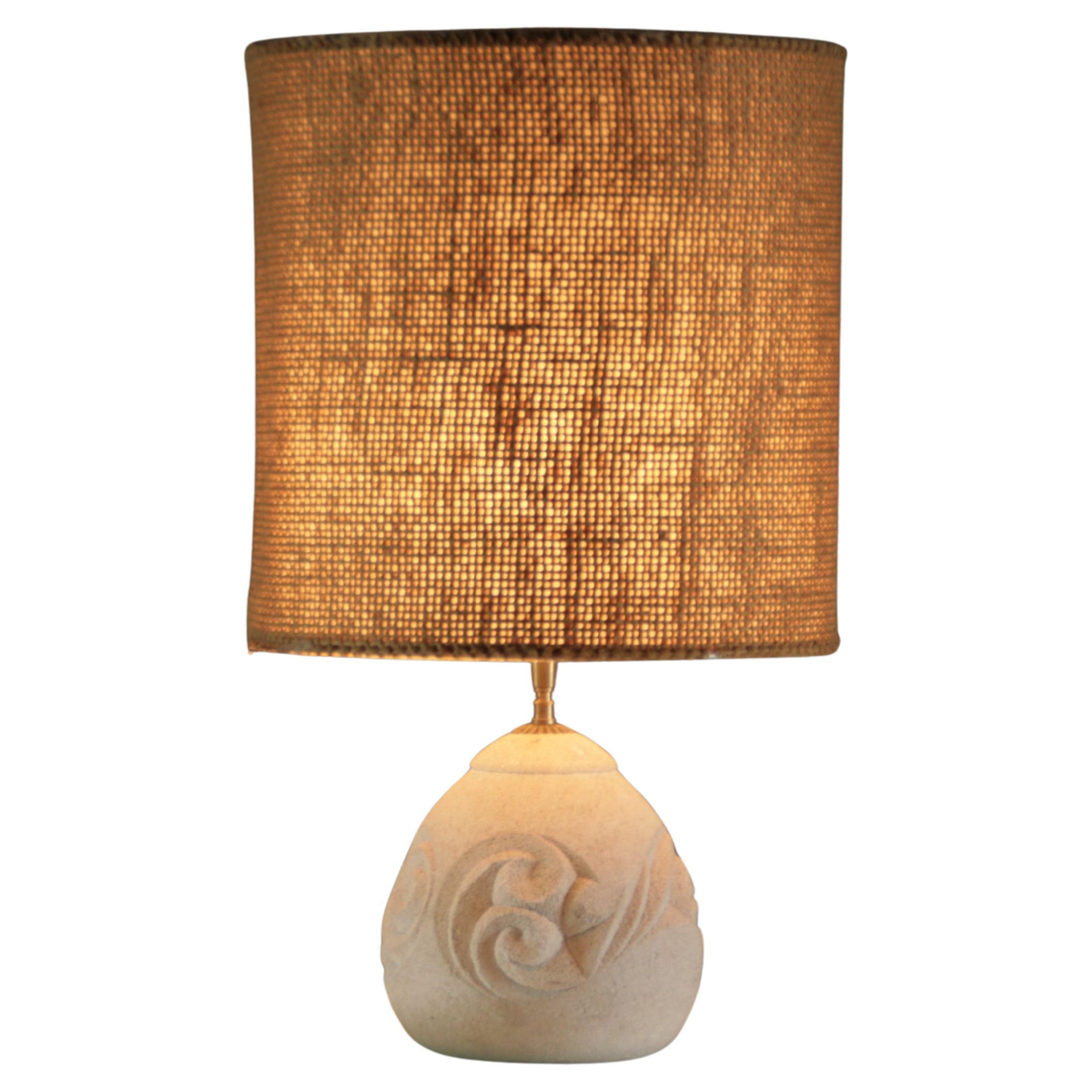 Vintage Cactus Table Lamp, Handmade Plaster, American Design, 1940s For ...