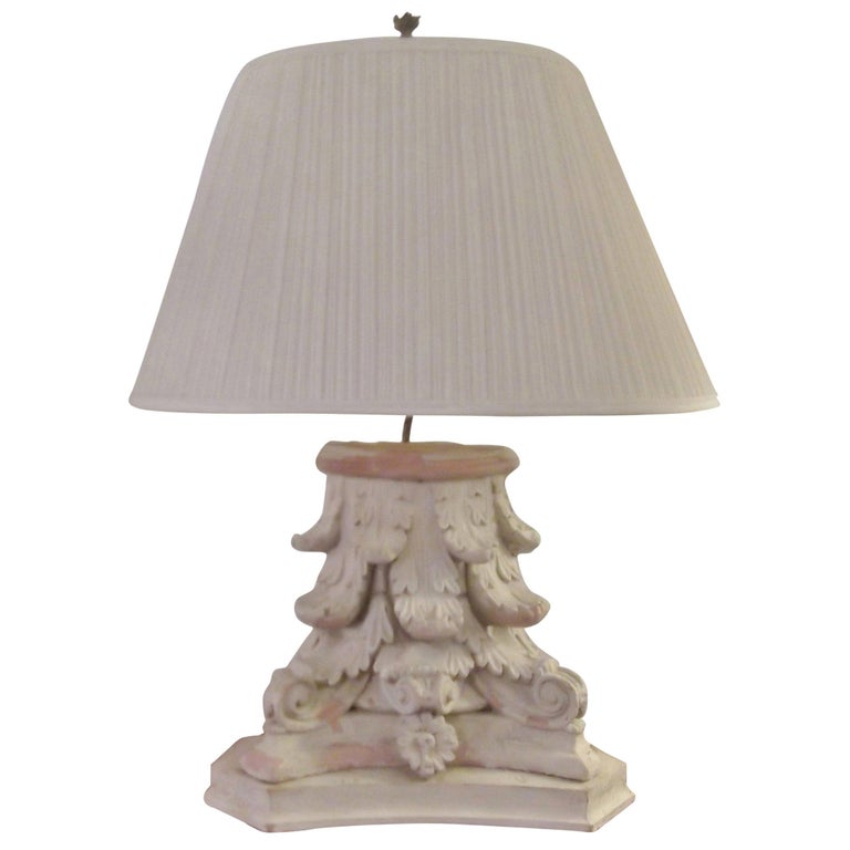 Table Lamp Made from a NYC Building Architectural Support Capitol For ...