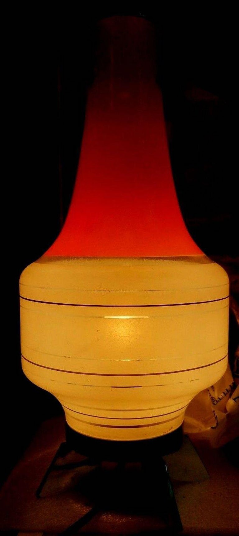 Table Lamp "Missile" Space Age Style in Murano Glass, 1970s at 1stDibs