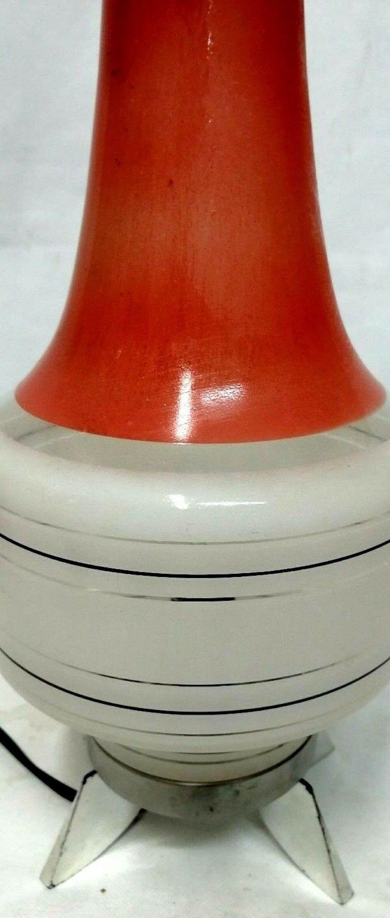 Table Lamp "Missile" Space Age Style in Murano Glass, 1970s at 1stDibs