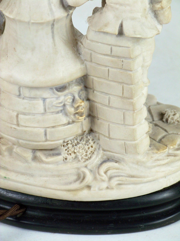 Table Lamp with a Gallant Scene For Sale at 1stDibs