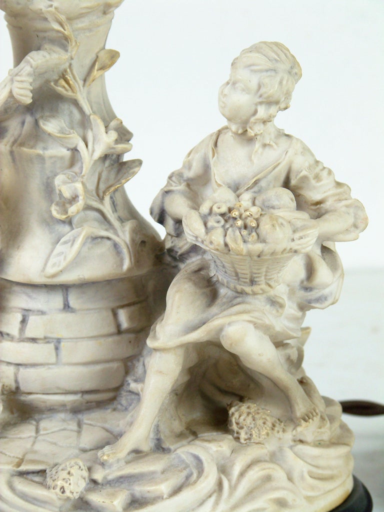 Table Lamp with a Gallant Scene For Sale at 1stDibs