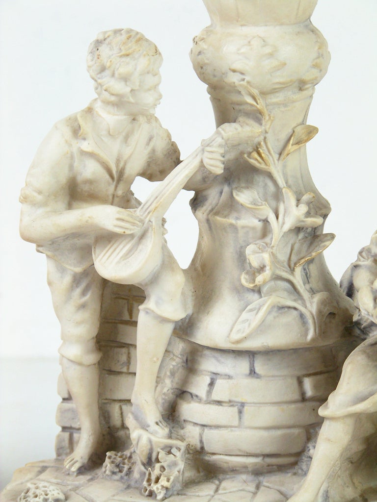 Table Lamp with a Gallant Scene For Sale at 1stDibs