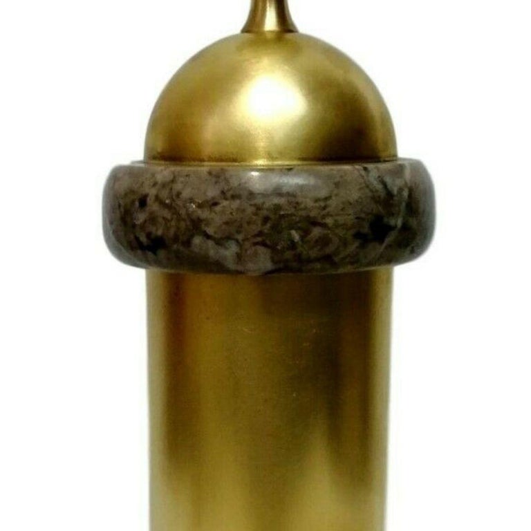 Table Lamp with a Phallic Shape in Brass and Mondragone Marble, 1970s ...