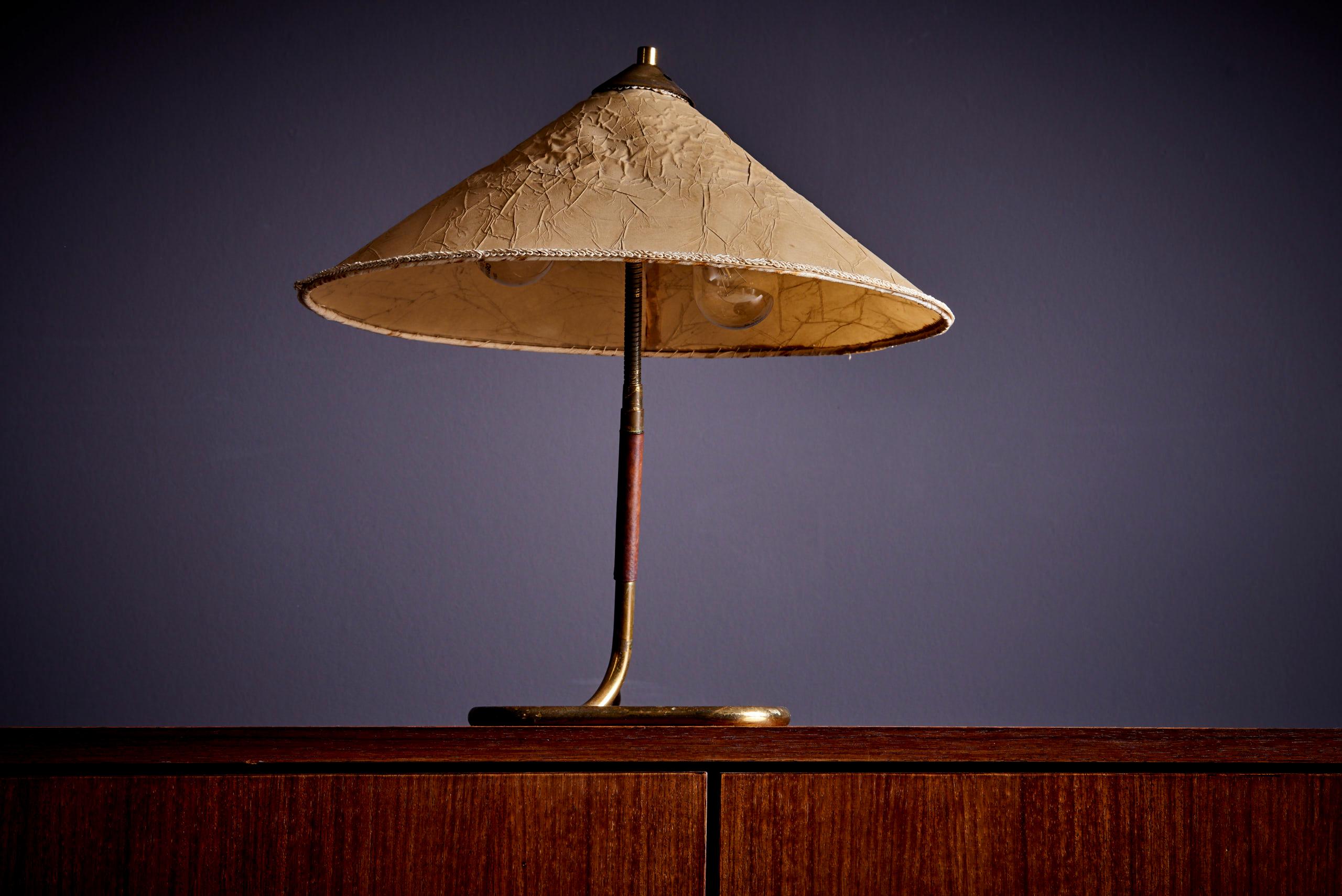Table Lamp with Paper Shade, Austria - 1950s For Sale at 1stDibs