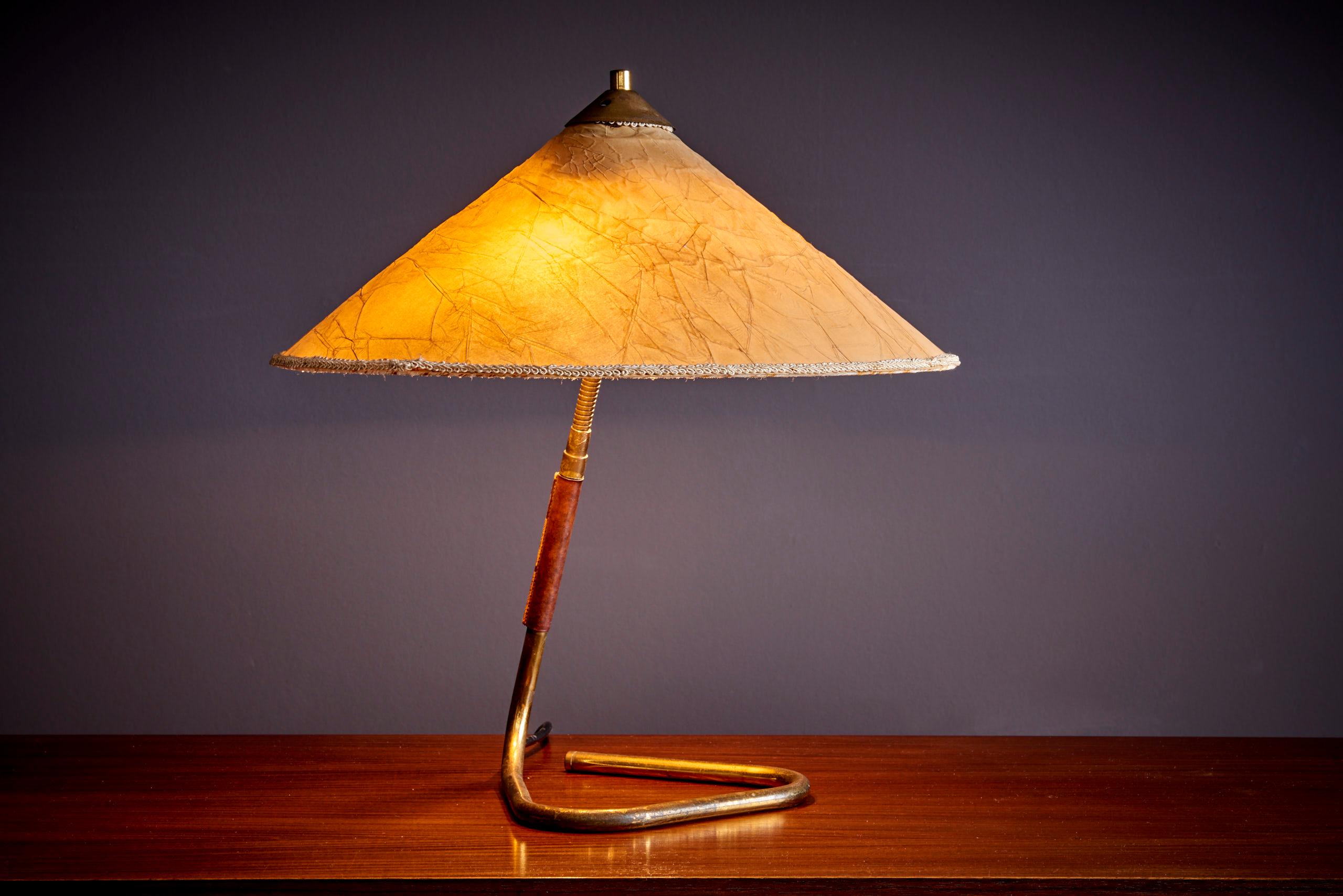 Table Lamp with Paper Shade, Austria - 1950s For Sale at 1stDibs