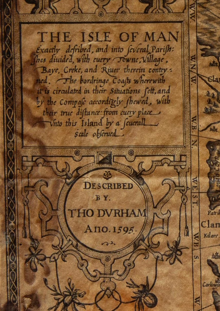 Table Low Sofa Vintage 1950s Map Isle of Man John Speed 1610 Thomas ...