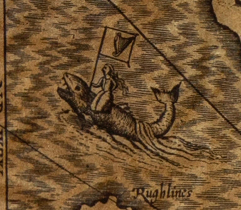 Table Low Sofa Vintage 1950s Map Isle of Man John Speed 1610 Thomas ...