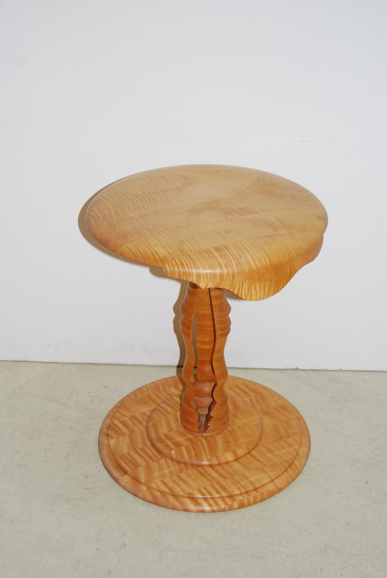 "Table Melt" Hand Carved Side Table by Peter Exton, 1996 For Sale at ...