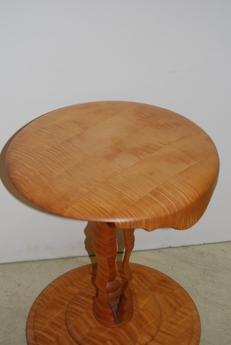 "Table Melt" Hand Carved Side Table by Peter Exton, 1996 For Sale at ...