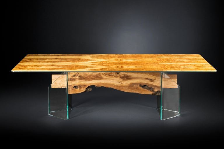 Table Portofino, in Glass and Olive-Tree Wood, Italy For Sale at ...