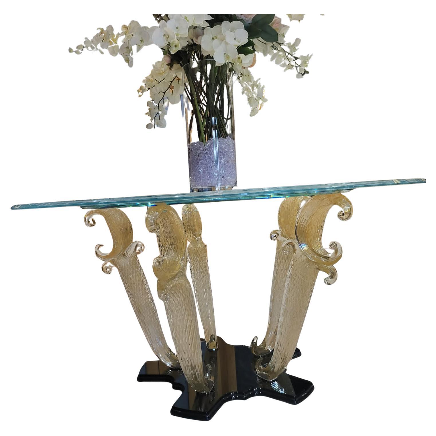 Table ronde en verre de Murano "Reflex Casanova 72" For Sale at 1stDibs