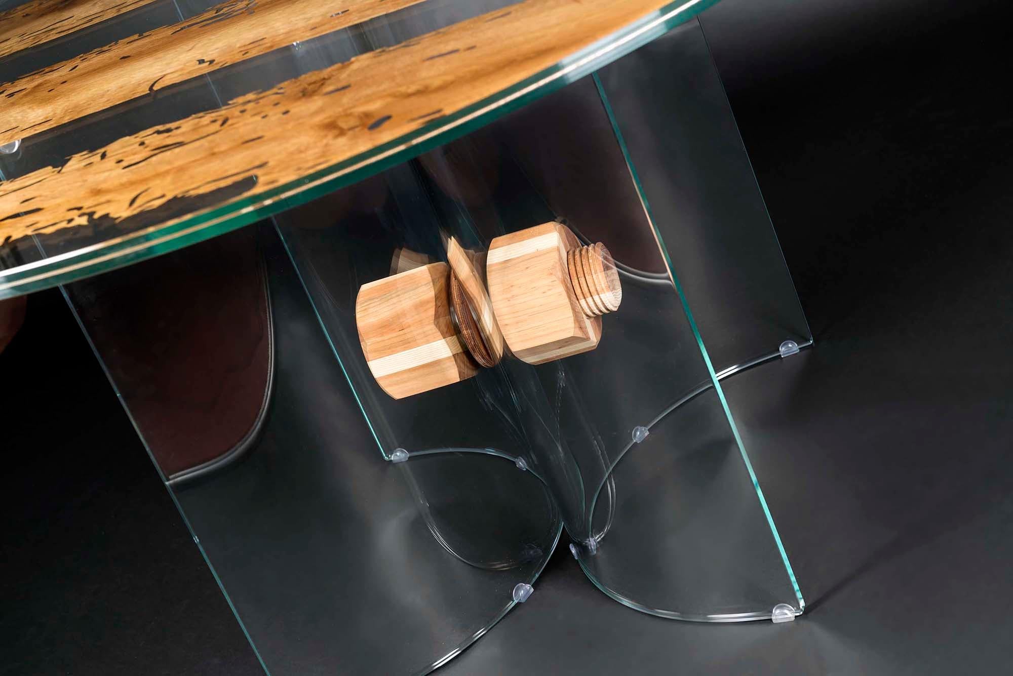 Table Round Venezia, in Glass and Venetian Briccola, Italy For Sale at ...