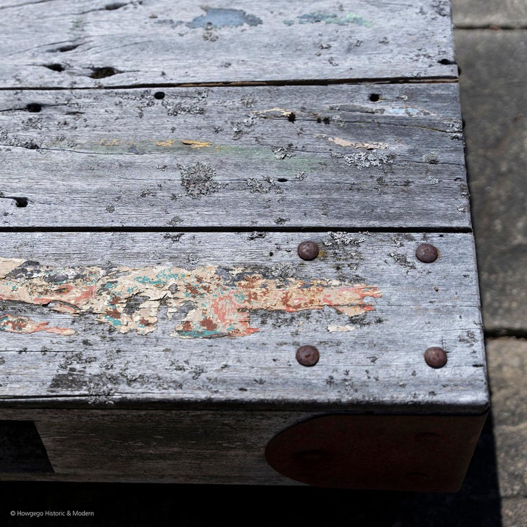 Table Teak Garden Patio Conservatory Storage Recess Moveable Castor For ...