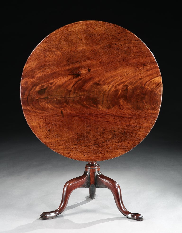 Table, Tripod, Tilt-Top, Mahogany, Flame-Figured, Column, Vase ...