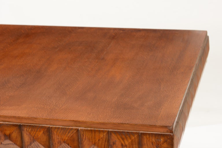 Table with Faceted Edge Motif and Fluted Panel Legs, Italy, 1940's For ...