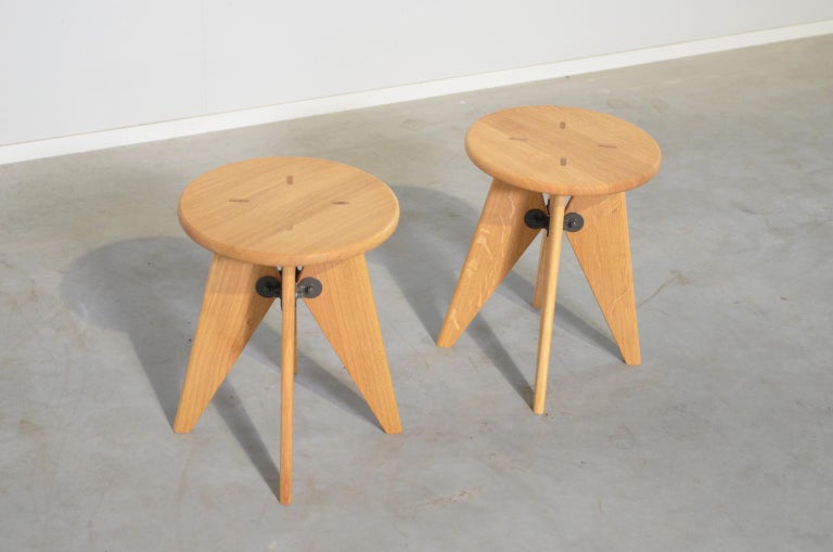 Tabouret Solvay Stool Jean Prouvé at 1stDibs