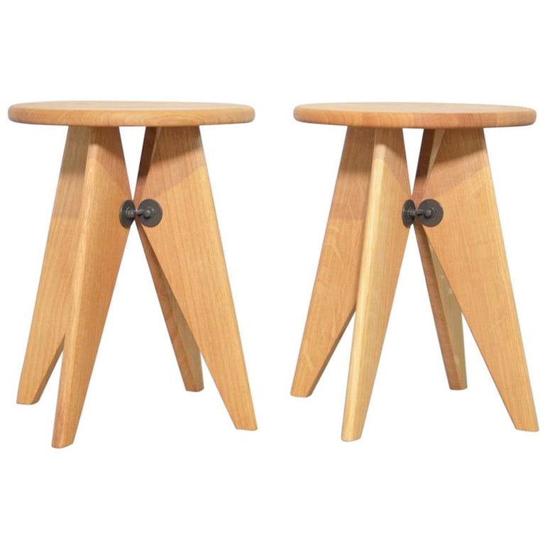 Tabouret Solvay Stool Jean Prouvé at 1stDibs