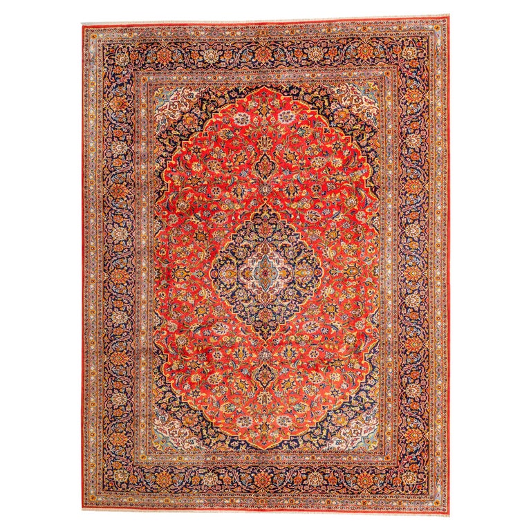 Tabriz, Persian Area Rug Floral Red - 13' 3" X 10' 0" For Sale at 1stDibs