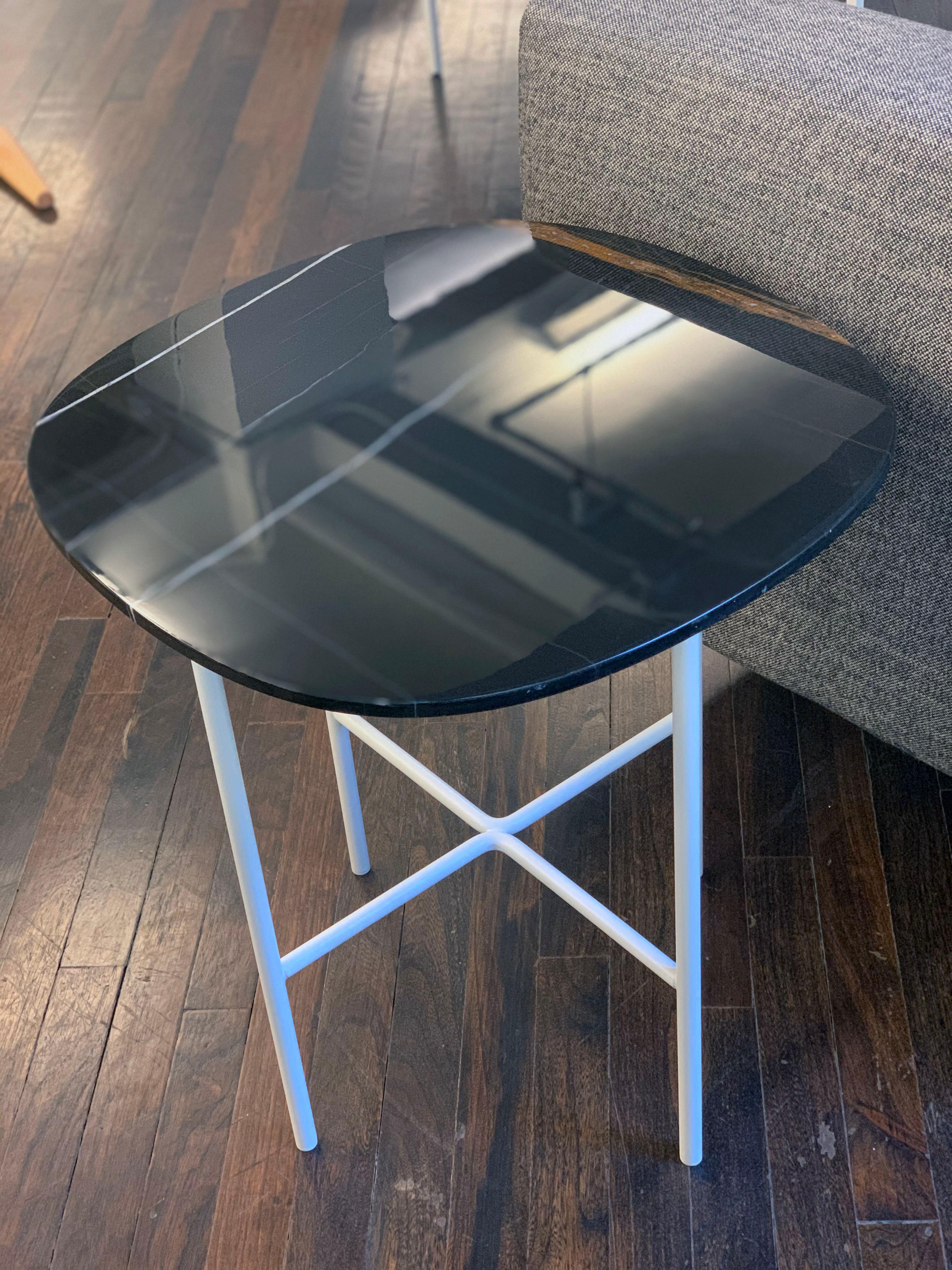 Tacchini Black Marble Soap Side Table at 1stDibs
