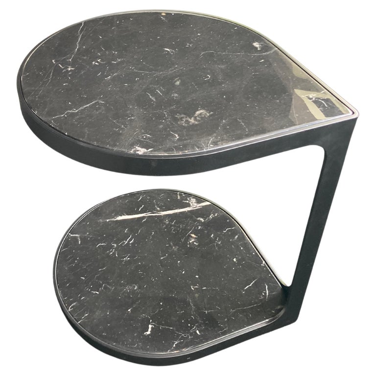 Tacchini Black Marquinia Marble Coot Side Table IN STOCK For Sale at ...