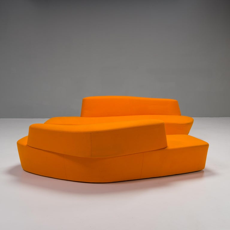 Tacchini by Pearson Lloyd Orange Polar Sofas, Set of 2 at 1stDibs