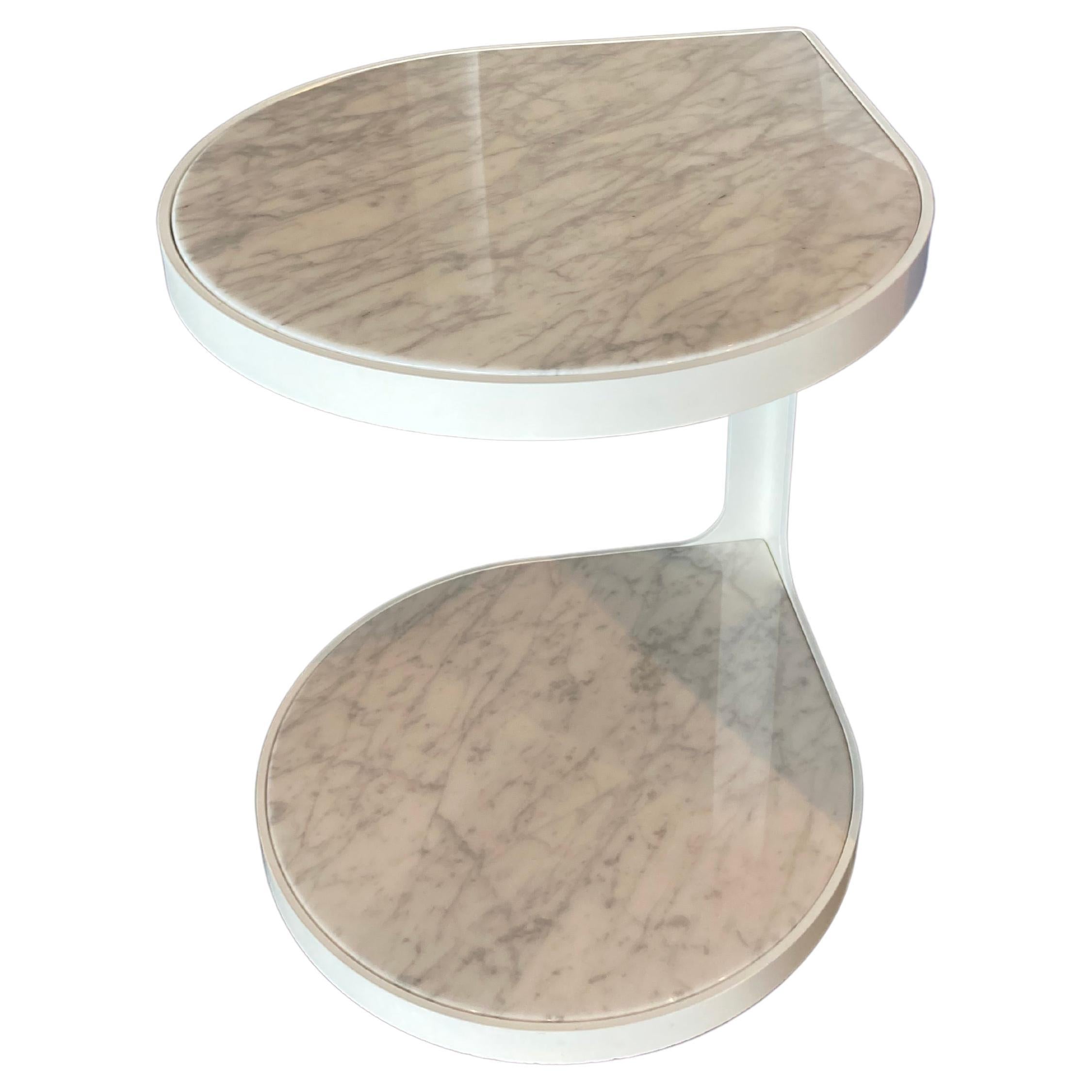 Tacchini Black Marble Soap Side Table at 1stDibs