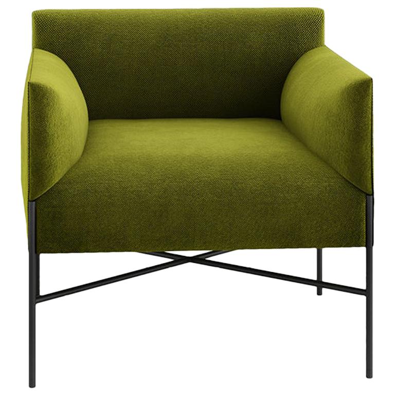 Tacchini Chill-Out Armchair in Green Dicondra Fabric by Gordon ...