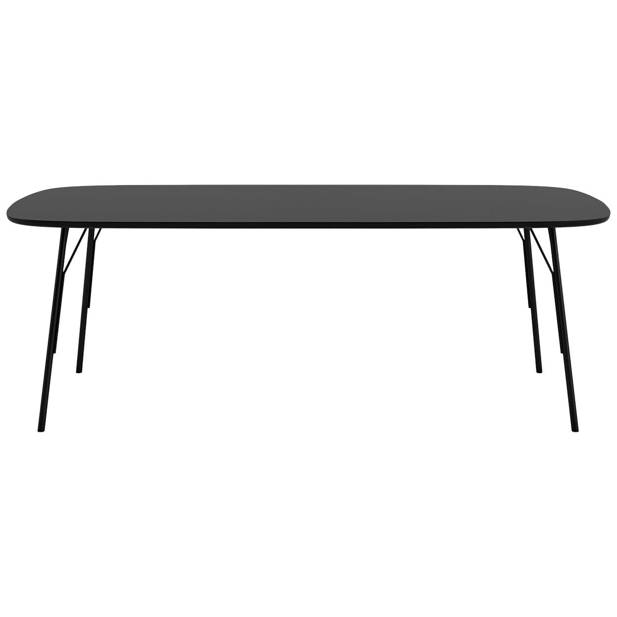 Tacchini Polar Table in Matte Black Painted Metal by Pearson Lloyd For ...