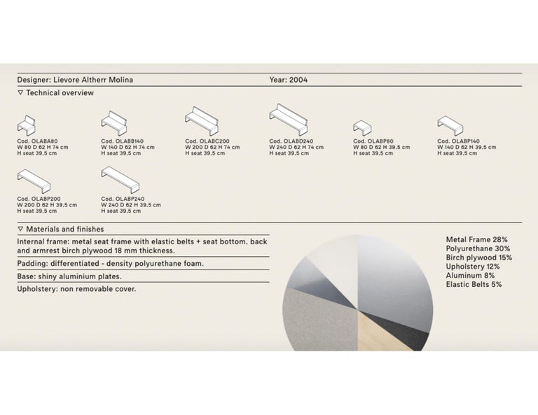 Customizable Tacchini Labanca Bench Designed by Lievore Altherr Molina ...