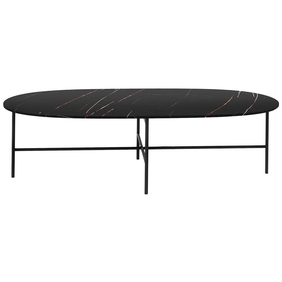 Tacchini Cage Round Low Table in Black Marquinia Marble by Gordon ...