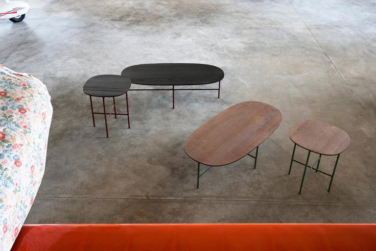 Tacchini Soap Table 54cm in Wood Top with Rust Metal Base by Gordon ...