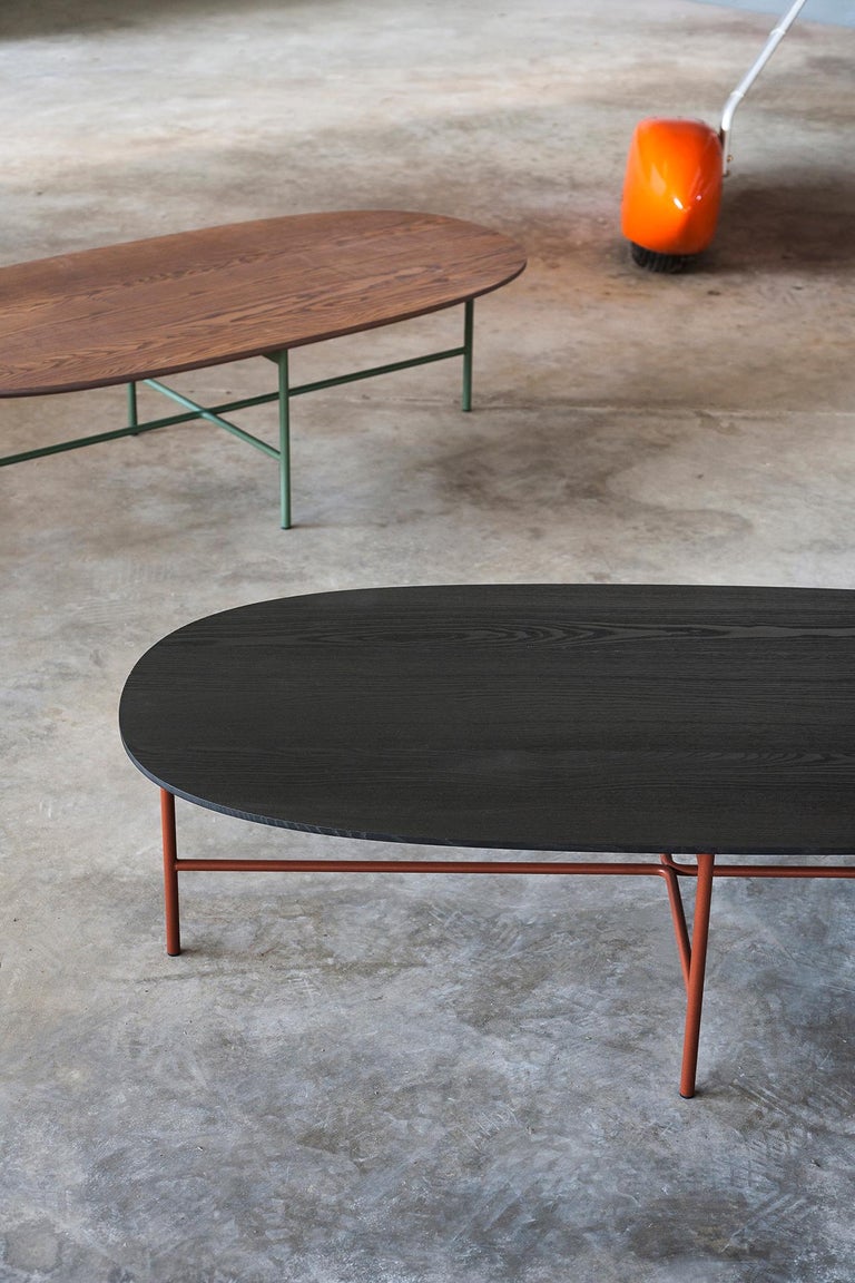 Tacchini Soap Table 54cm in Wood Top with Rust Metal Base by Gordon ...