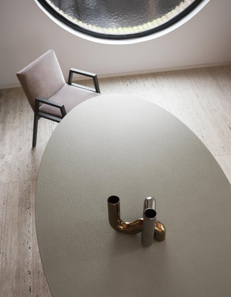 Tacchini Split Table in Black Wood Top with Metal Base by Claesson ...