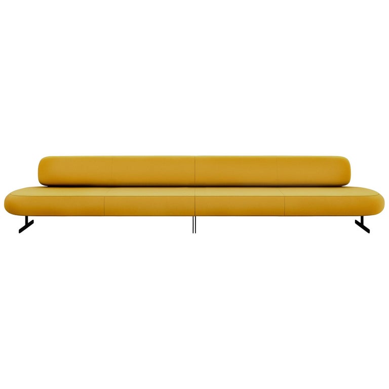 Tacchini Stone Modular Low Sofa in Yellow Daiki Fabric by Pearson-Lloyd ...