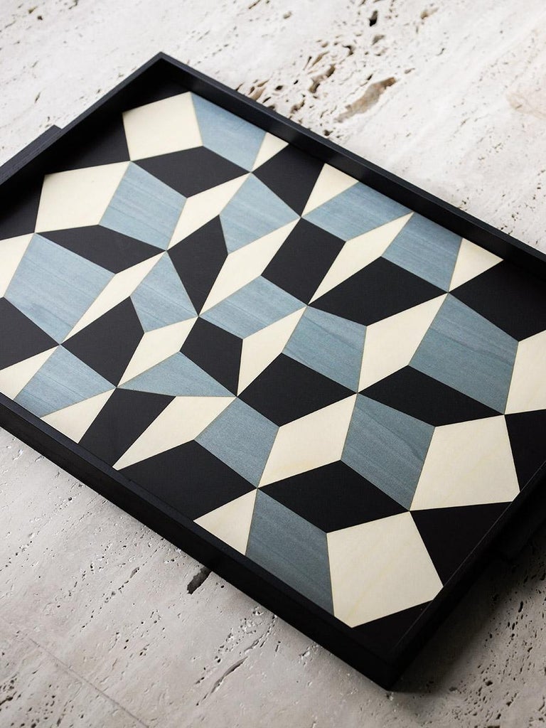 Tacchini Tarsia Tray Designed by Maria Gabriella Zecca For Sale at 1stDibs