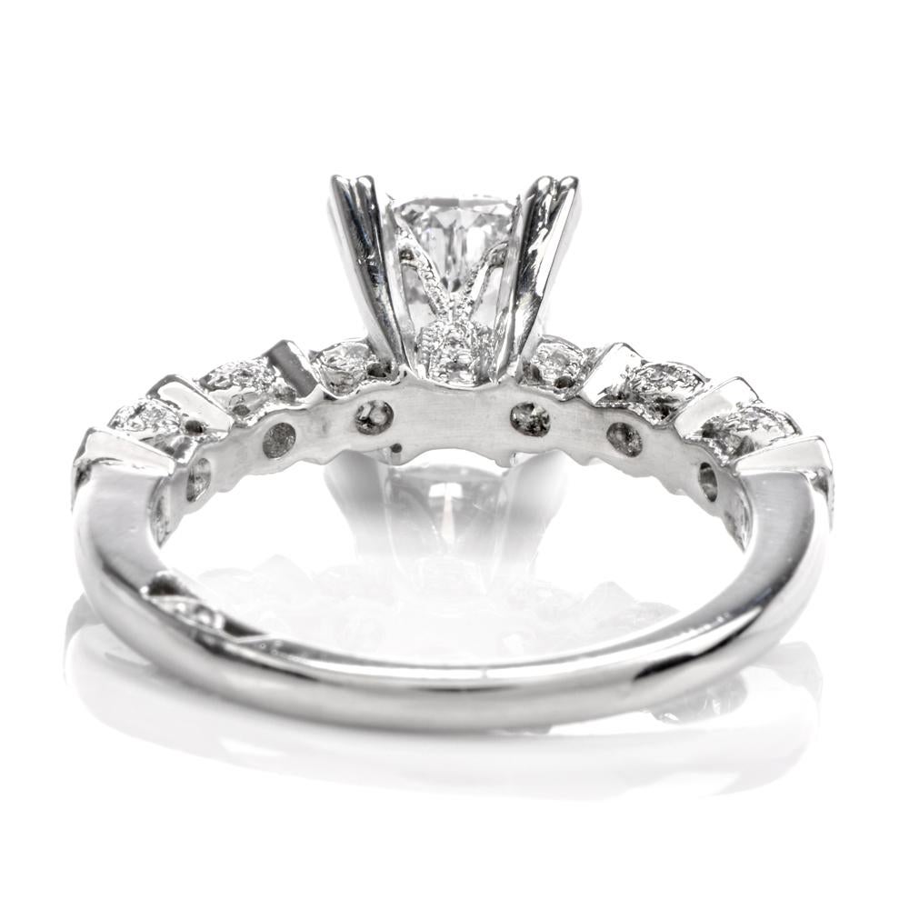 Tacori High Set GIA D-SI2 Diamond Platinum Engagement Ring For Sale at ...