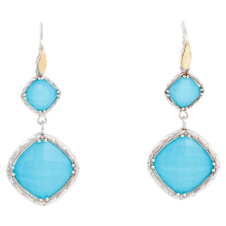 Tacori Neo-Turquoise Drop Earrings For Sale at 1stDibs