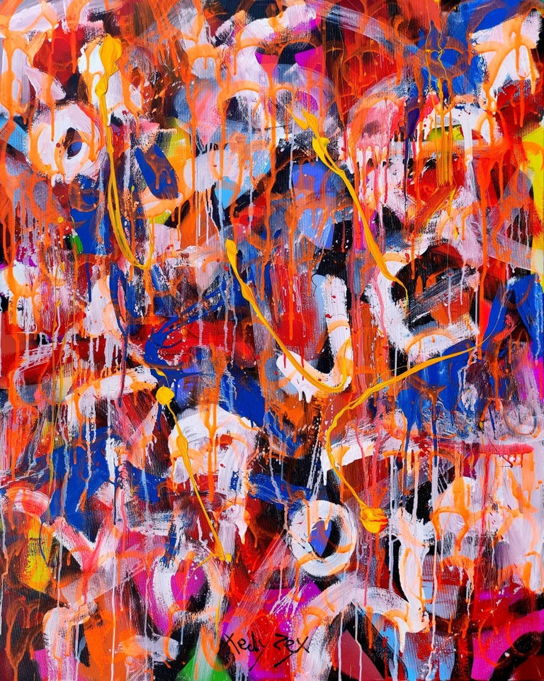 Tadas Zaicikas - Conflicting lines #22, Painting, Acrylic on Canvas For ...