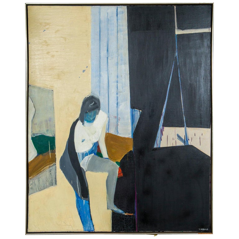 Tadashi Asoma Oil Painting of a Woman, 1960s at 1stDibs | asoma ...