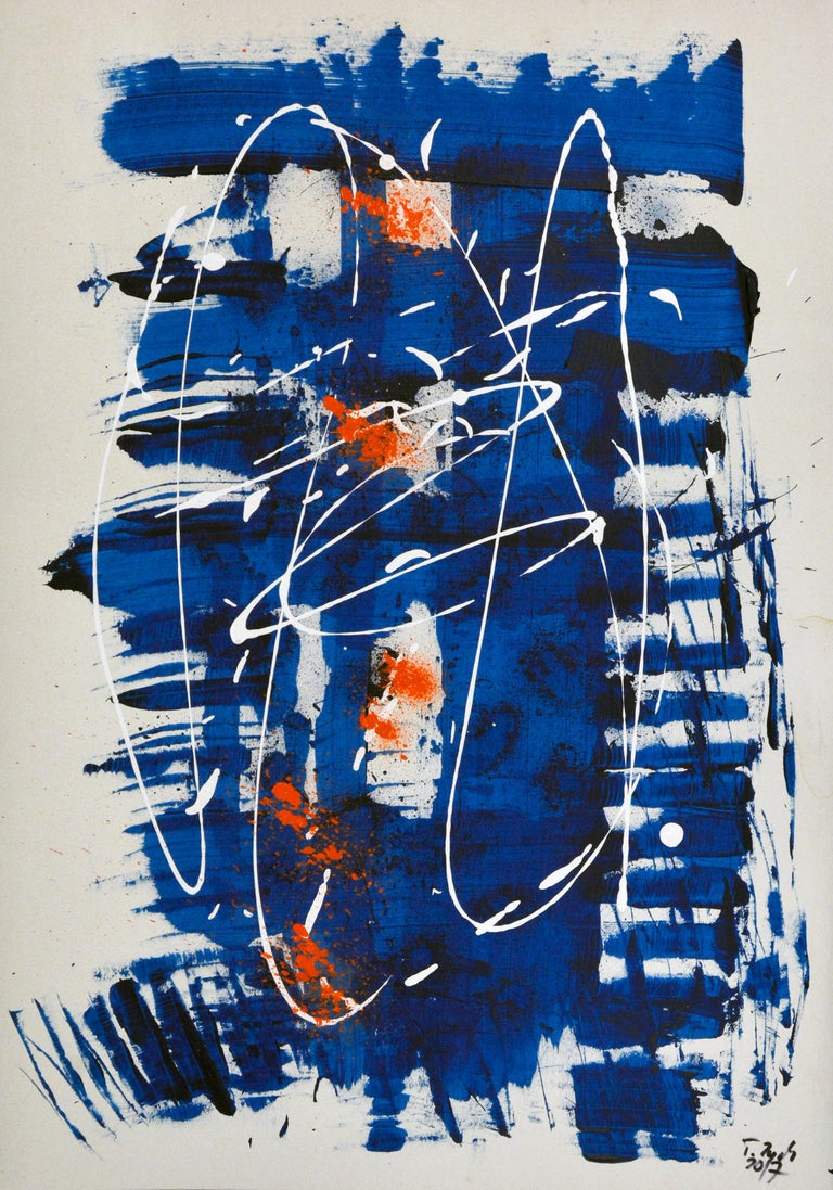 Tadeusz Zych - A0087, Acrylic on cardboard For Sale at 1stDibs