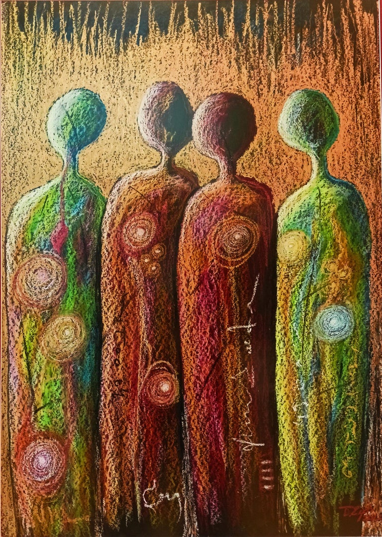 Tadeusz Zych - "Zychany XVI" / Oil Pastel on cardboard / 68 x 48 cm For ...