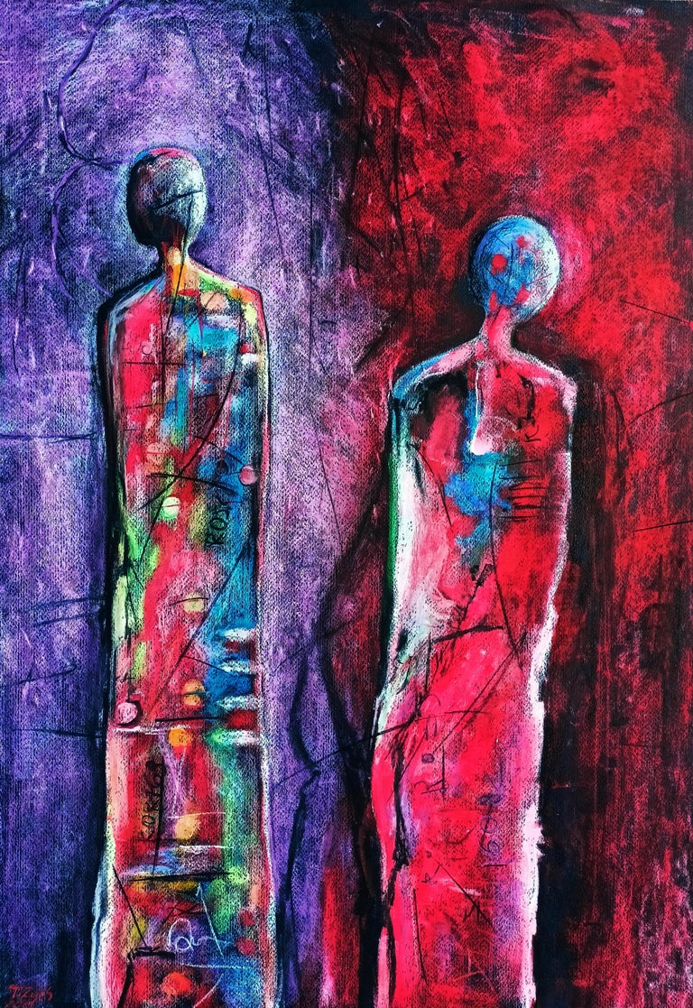 Tadeusz Zych - "Zychany VII" / Oil Pastel on cardboard / 100 x 70 cm ...