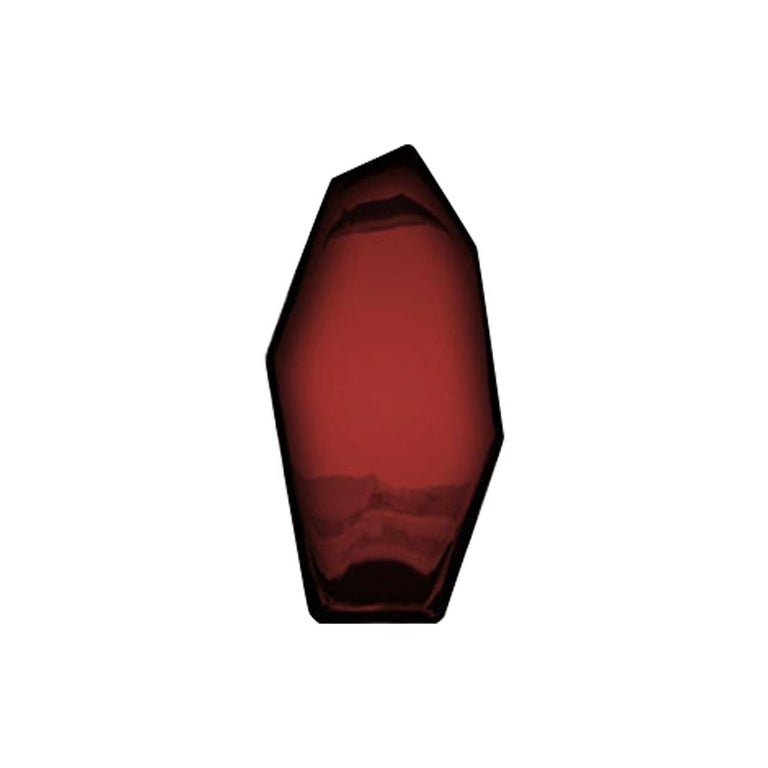 Tafla C4 Polished Rubin Red Color Stainless Steel Wall Mirror by Zieta ...