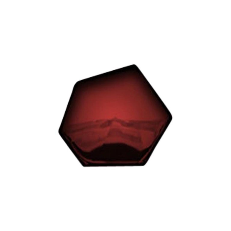 Tafla C6 Polished Rubin Red Color Stainless Steel Wall Mirror by Zieta ...