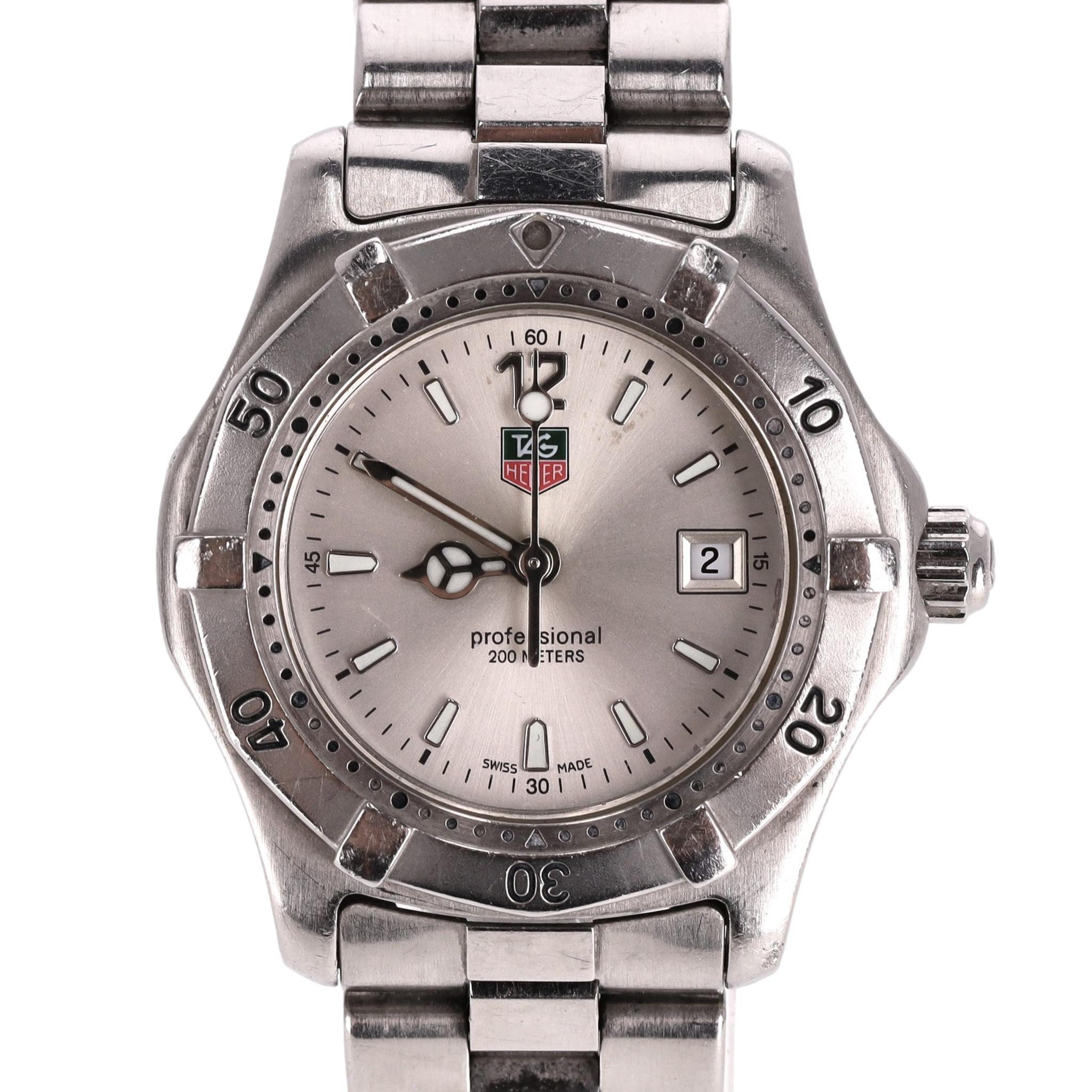 Tag Heuer 2000 Watch With Date Display at 1stDibs
