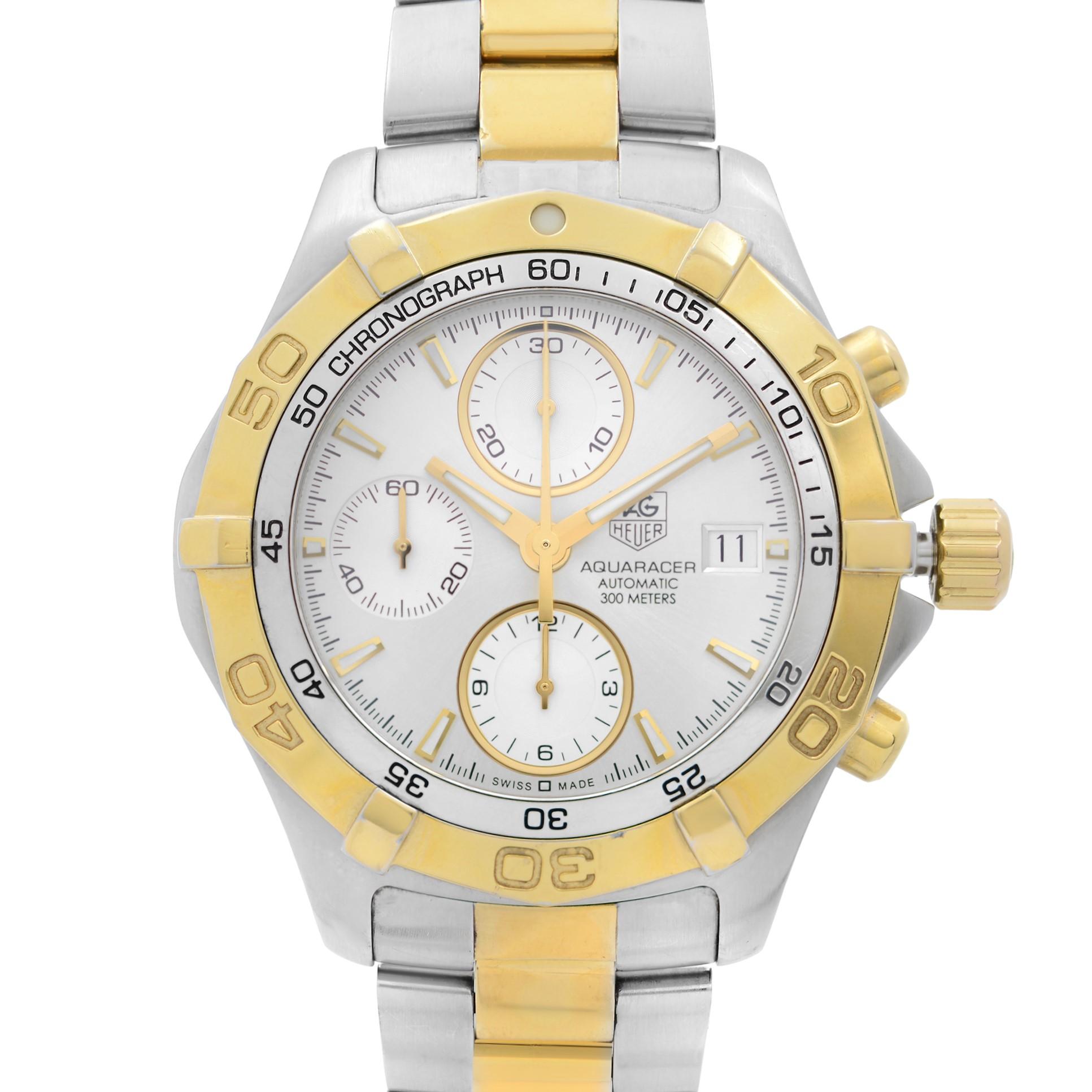 TAG Heuer Aquaracer Two-Tone Steel Silver Dial Mens Watch CAF2120 ...